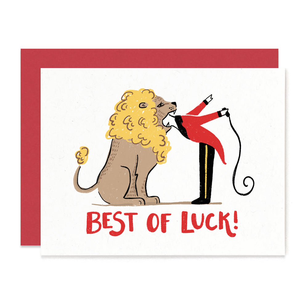 Best of Luck Lion Card – Paper Pony Co.